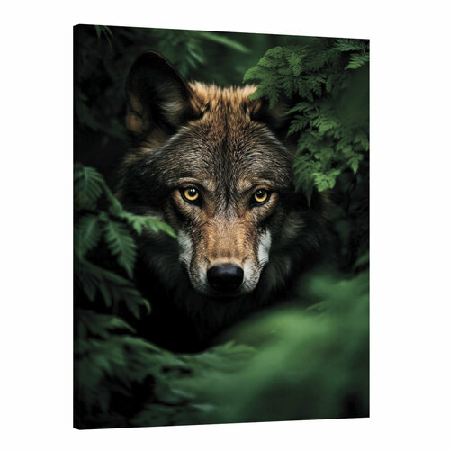 Интерьерная картина 50х70 "Волчьи джунгли"