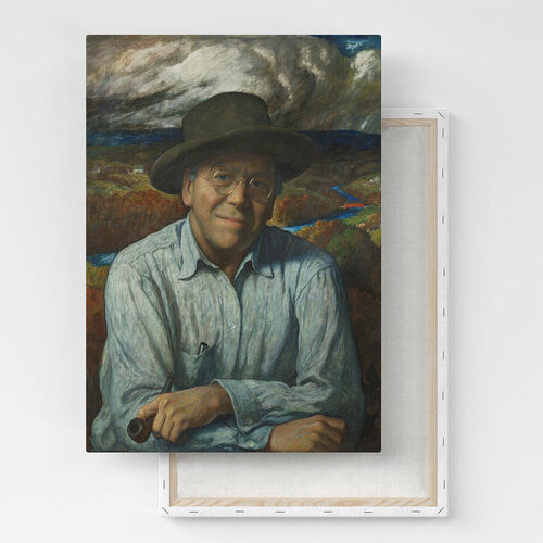 Картина на холсте, репродукция / Ньюэлл Конверс Уайет - Self-Portrait / Размер 30 x 40 см