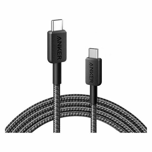 Кабель Anker 322 USB-C to USB-C (6ft Braided) 60W (A81F6G11) 1.8 метра, черный
