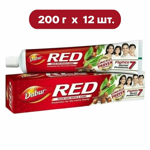 Dabur Red аюрведическая зубная паста 200 г (Дабур Ред) - 12 шт.