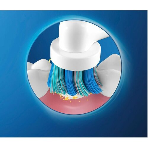 Электрическая зубная щетка Oral-B D100.413 Kids Lightyear насадки для щётки: 1шт, цвет: голубой