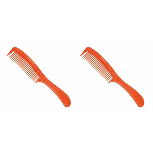 Расческа Dewal Beauty с ручкой, оранжевая, 22 см, 2 шт.