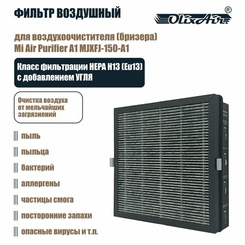 Композитный фильтр с добавлением угля для воздухоочистителя Mi Air Purifier A1 (MJXFJ-150-A1) с RFID-меткой. X150C