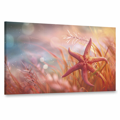 Интерьерная картина 100х60 "Морская звезда в танце с ветром"