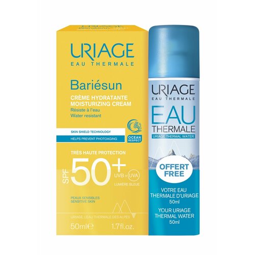 URIAGE Набор "Барьесан SPF50+" (Крем увлажняющий 50 мл + Термальная вода "Урьяж" 50 мл)