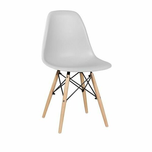 Стул обеденный ecoline дизайнерский EAMES DSW WX-503 цвет сиденья серый, ножки светлый бук