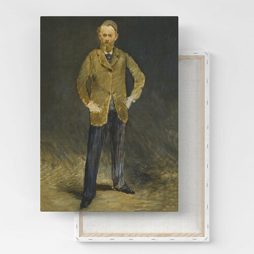 Картина на холсте, репродукция / Self Portrait With Skull Cap / Эдуард Мане / Размер 30 x 40 см