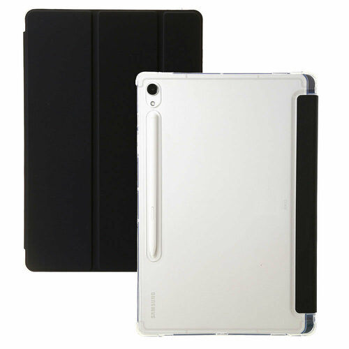 Чехол для планшета Samsung Galaxy Tab S9/ Tab S9 FE (SM-X710/X716; BSM-X510/X516), держатель для стилуса, из мягкого силикона (черный)