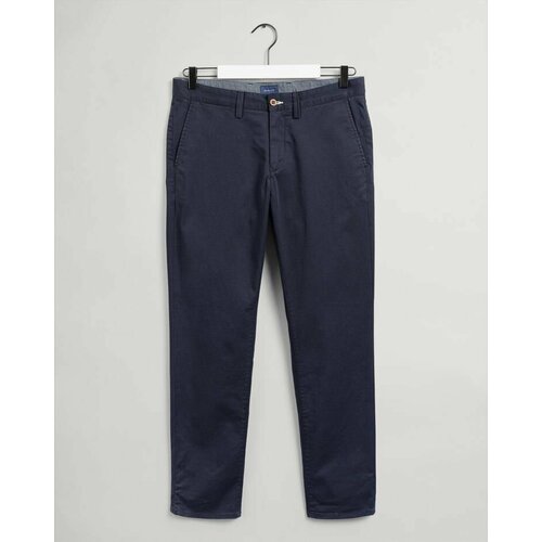Брюки чинос GANT SLIM TWILL CHINOS, размер 33/34, синий
