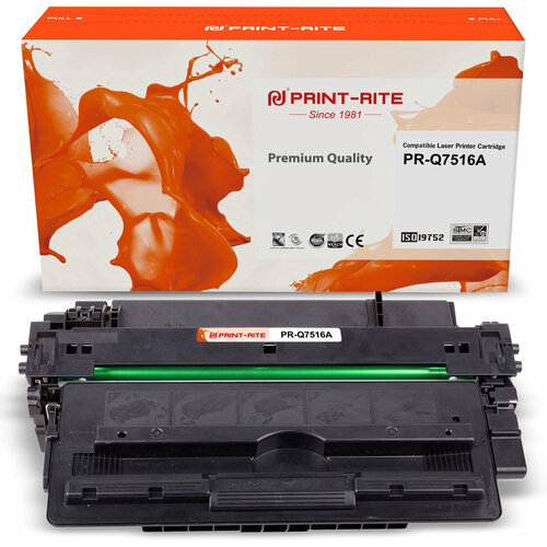 Картридж лазерный Print-Rite PR-Q7516A TFH415BPU1J черный (12000стр.) для HP LJ 5200/5200N/5200L/5200TN/5200DTN