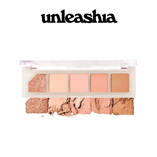 Компактная нюдовая палетка теней для век Unleashia Mood Shower Face Palette 02 Rose Shower