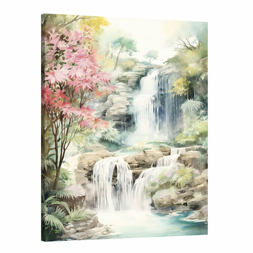 Интерьерная картина 50х70 "Легкость водопада"