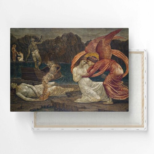 Картина на холсте, репродукция / Эдвард Бёрн-Джонс - Cupid and Psyche / Размер 30 x 40 см