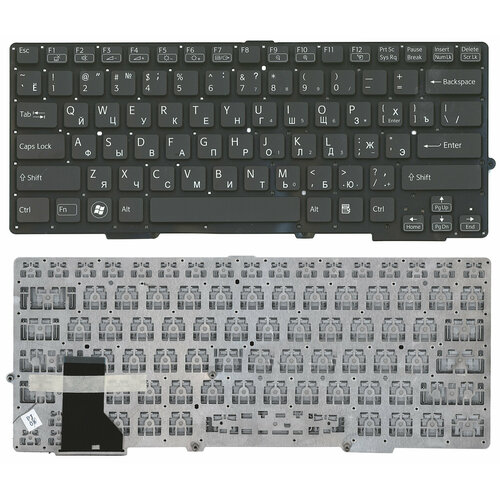Клавиатура для Sony Vaio SVS13A1Y9ES черная без рамки