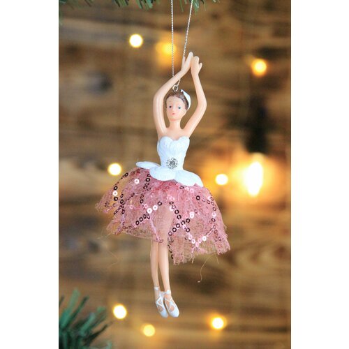 Новогодняя игрушка на елку Балерина, 17 см