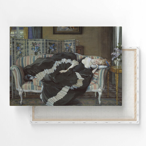Картина на холсте, репродукция / Константин Сомов - Спящая молодая женщина / Размер 30 x 40 см