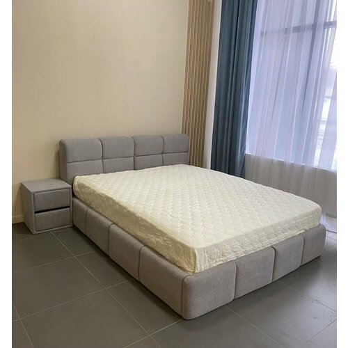 VIERO Двуспальная кровать Марракеш мягкое изголовье с размером спального места 180х200 с ортопедическим основанием, без подъемного механизма