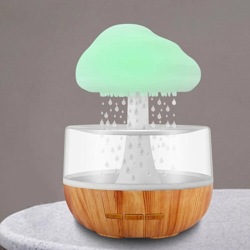 Увлажнитель воздуха "Дождливое облако" с подсветкой (светильник, ночник) со звуком дождя