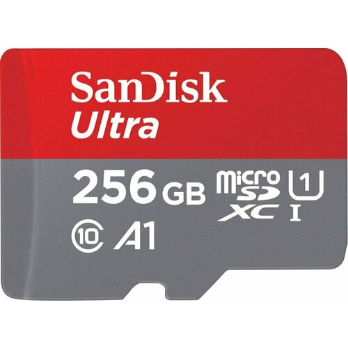 Флеш карта microSDXC 256GB SanDisk Ultra Class 10, UHS-I, R 150 МБ/с, SDSQUAC-256G-GN6MN без адаптера SD