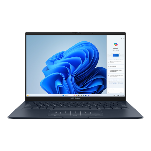 Ноутбук ASUS Zenbook 14 OLED UX3405MA-QD489, 14" (1920x1200) OLED/Intel Ultra 5 125H/16ГБ LPDDR5X/1ТБ SSD/Arc Graphics/Без ОС, синий (90NB11R1-M00ST0)