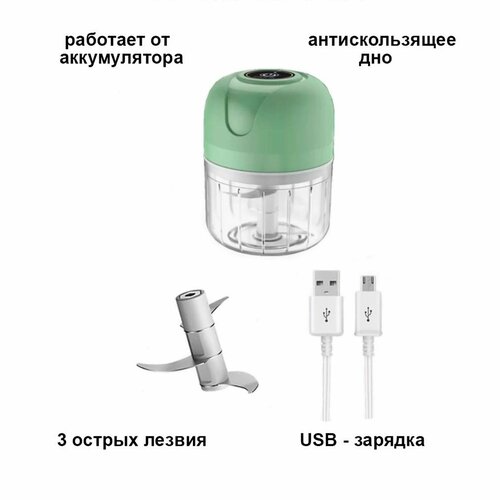 Измельчитель кухонный электрический 250 мл с USB