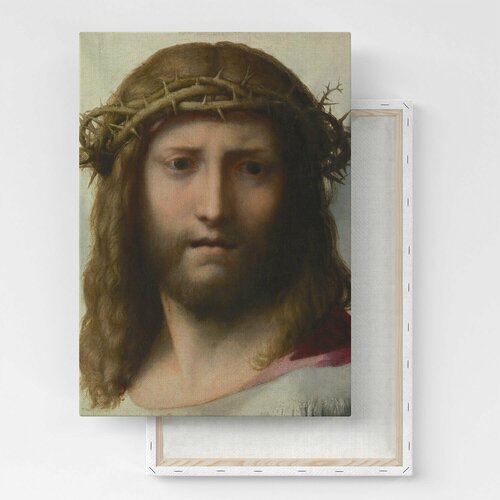 Картина на холсте, репродукция / Корреджо - Head of Christ / Размер 40 x 53 см