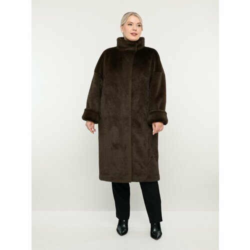 Пальто ALEF, размер 50, коричневый