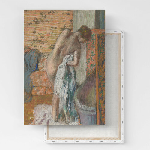 Картина на холсте, репродукция / Дега Эдгар - Apres le bain / Размер 40 x 53 см
