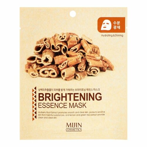 MIJIN BRIGHTENING ESSENCE MASK Осветляющая тканевая маска для лица с экстрактом шелковицы и маслом семян камелии 33г