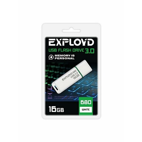 Флешка USB 3.0 Exployd 16 ГБ 680 ( EX-16GB-680-White )