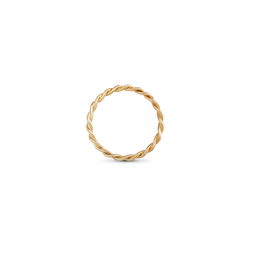 Кольцо Nana ВИТОЕ, серебро, 925 проба, золочение, размер 17.5, золотой