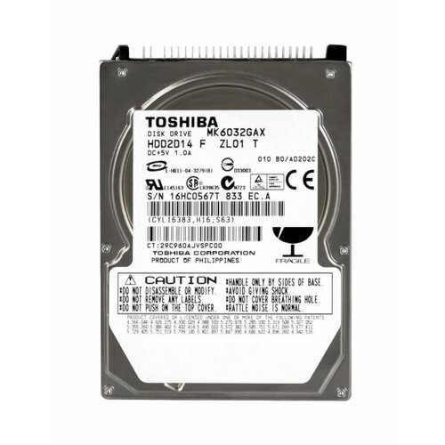 Жесткий диск Toshiba HDD2D14 60Gb 5400 IDE 2,5" HDD