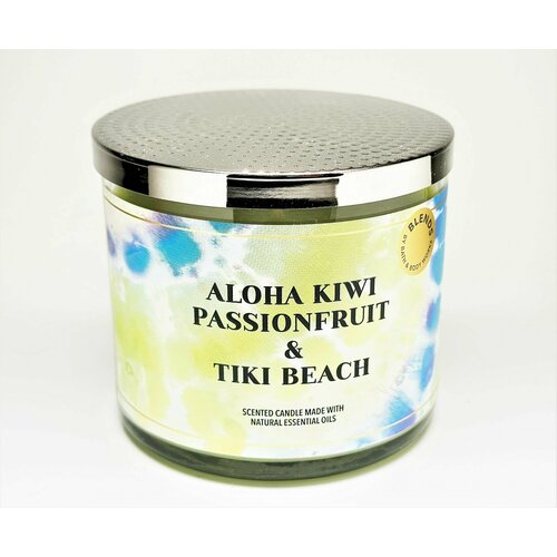 Bath and Body Works свеча ароматическая с 3-мя фитилями Aloha Kiwi Passionfruit & Tiki Beach