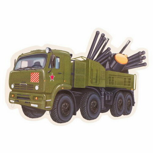 Плакат вырубной "Военная машина" 10х7 см, 20 шт.