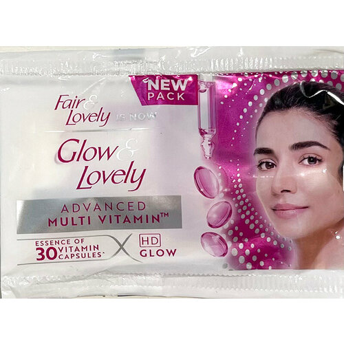 Glow & Lovely ADVANCED MULTI VITAMIN, Fair & Lovely (Отбеливающий крем для лица с мультивитаминами, Феир и Лавли), 9 г.