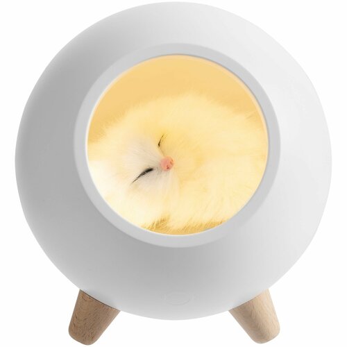 Беспроводная лампа-колонка "Спящий котёнок"