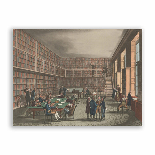Картина на холсте, репродукция / Томас Роулендсон - Royal Institution, Albemarle / Размер 40 x 53 см