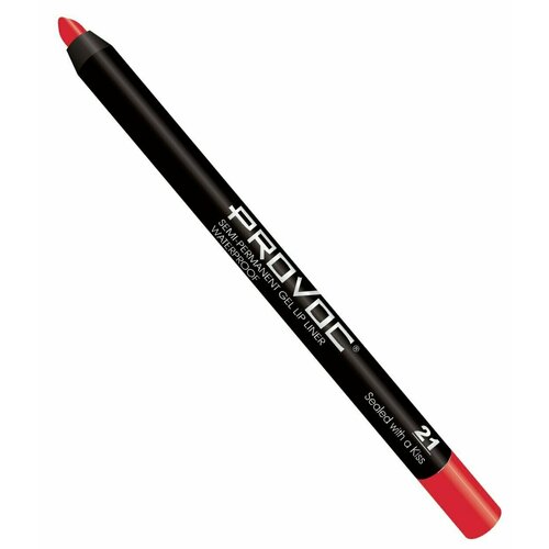 Provoc Полуперманентный гелевый карандаш для губ, классически-красный