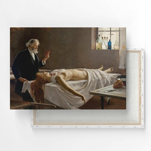 Картина на холсте, репродукция / Энрике Симоне - La autopsia, 1890 / Размер 30 x 40 см