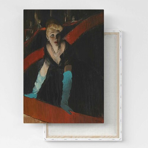 Картина на холсте, репродукция / Рене Грюо - The Blue Gloves / Размер 30 x 40 см