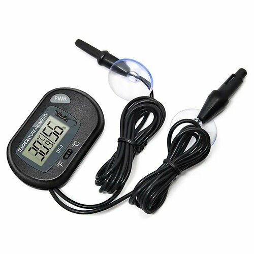Цифровой термометр с гигрометром Ringder DT-7 для аквариума с 2-мя датчиками температуры воды и влажность воздуха.
