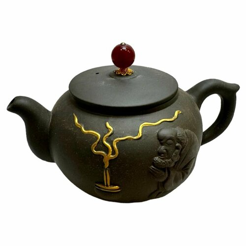 Чайник заварочный глиняный для чайной церемонии ручная работа 22-425 / 420 мл