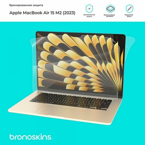 Защитная бронированная пленка вокруг клавиатуры MacBook Air 15 M2 (2023) (Глянцевая)