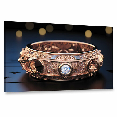 Интерьерная картина 100х60 "Обручальное кольцо: священный символ"