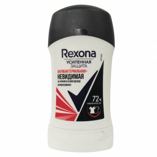 Антиперспирант стик Rexona Антибактериальный и невидимый женский 40 мл