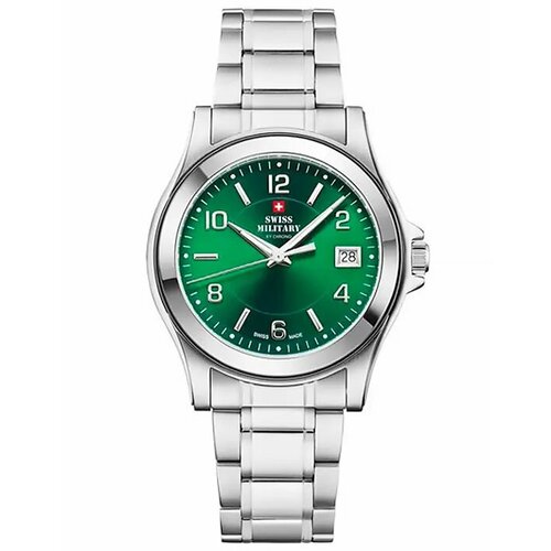 Наручные часы SWISS MILITARY BY CHRONO Chrono SM34002.24, зеленый, серебряный