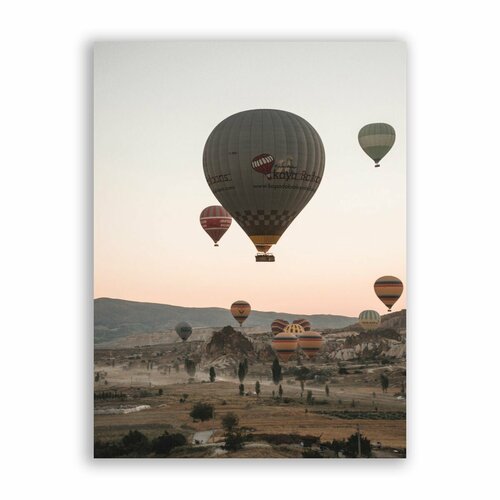 Постер, плакат на бумаге / Природа Турции - Воздушный Шар / Размер 30 x 40 см
