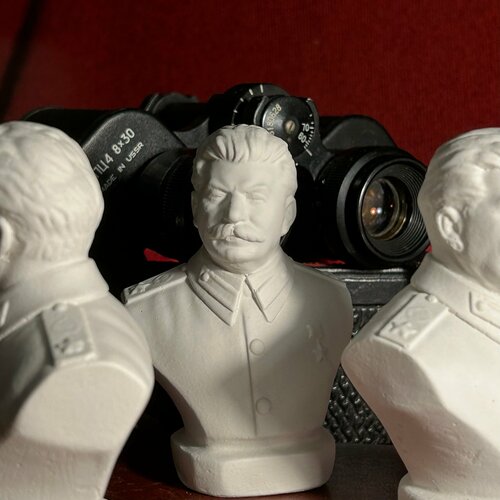 Статуэтка бюст Иосиф Сталин белая неокрашенная