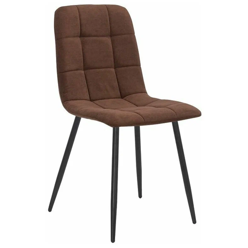 Комплект стульев Leset Скай, металл/текстиль, 4 шт., цвет: черный/шоколад
