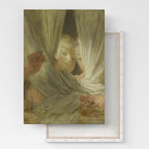 Картина на холсте, репродукция / Les Curieuses / Жан-Оноре Фрагонар / Размер 30 x 40 см